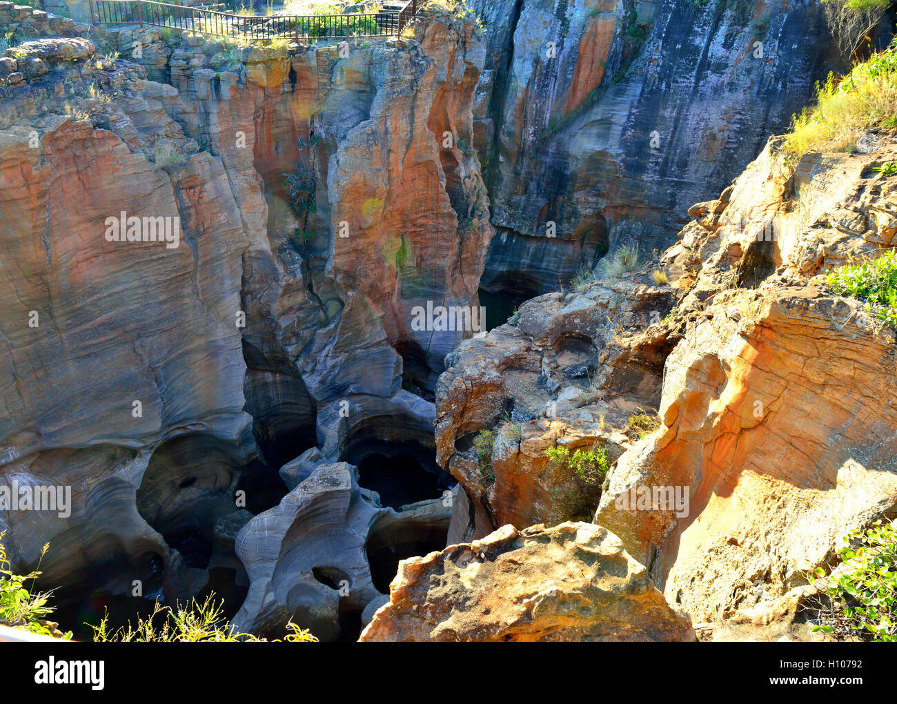 Bourke's Luck Potholes a natural water feature at the beginning of the ...