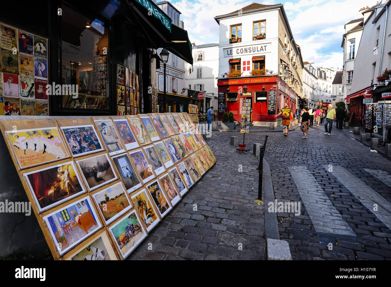 Paris, France. Montmartre has always attracted artists. Close to Sacre ...