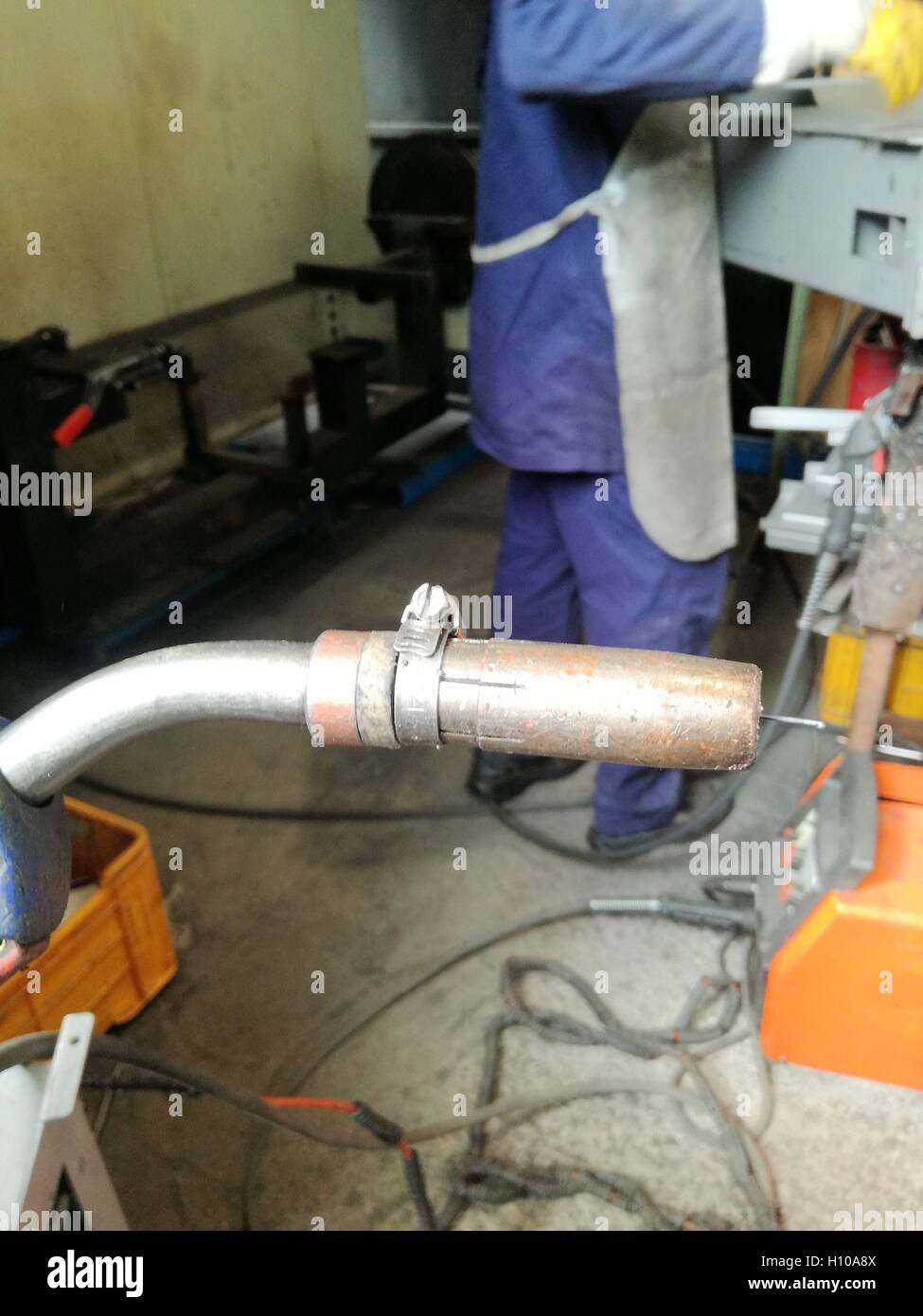 Welding torch wire in a carpentry Stock Photo - Alamy