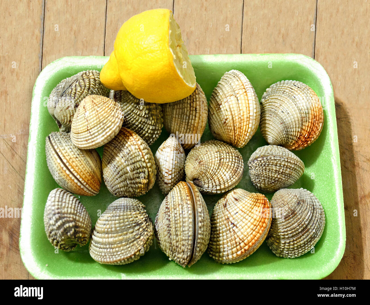 fresh greek seafood kydonia shells Stock Photo - Alamy
