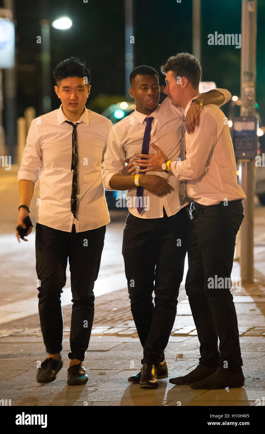 Students out in Cardiff during freshers week which traditionally sees ...