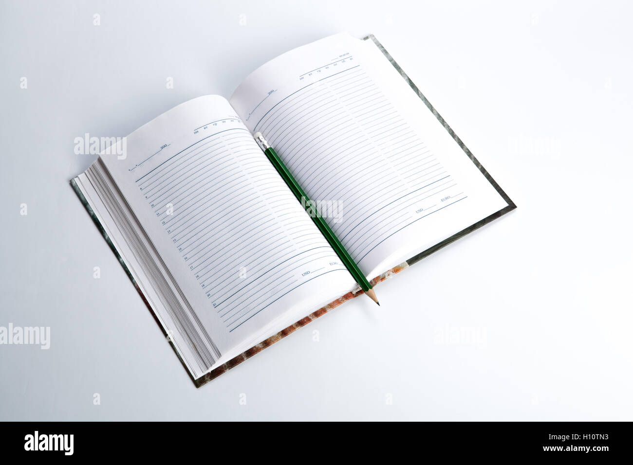 diary with pencil Stock Photo - Alamy