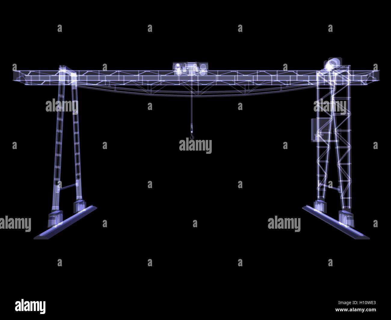 Overhead crane. X-Ray render Stock Photo - Alamy