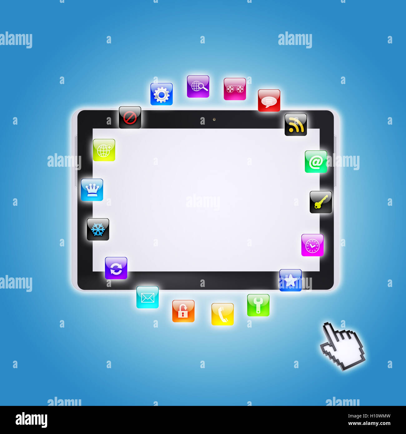 Illustration of communication technologies Stock Photo - Alamy