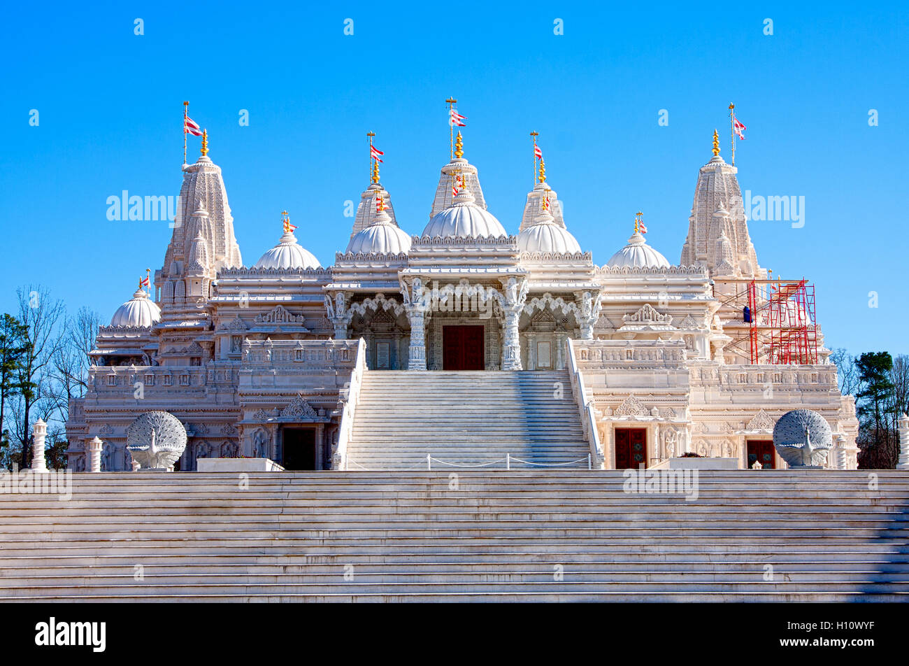 Hindu Mandir Temple made of Marble Stock Photo - Alamy