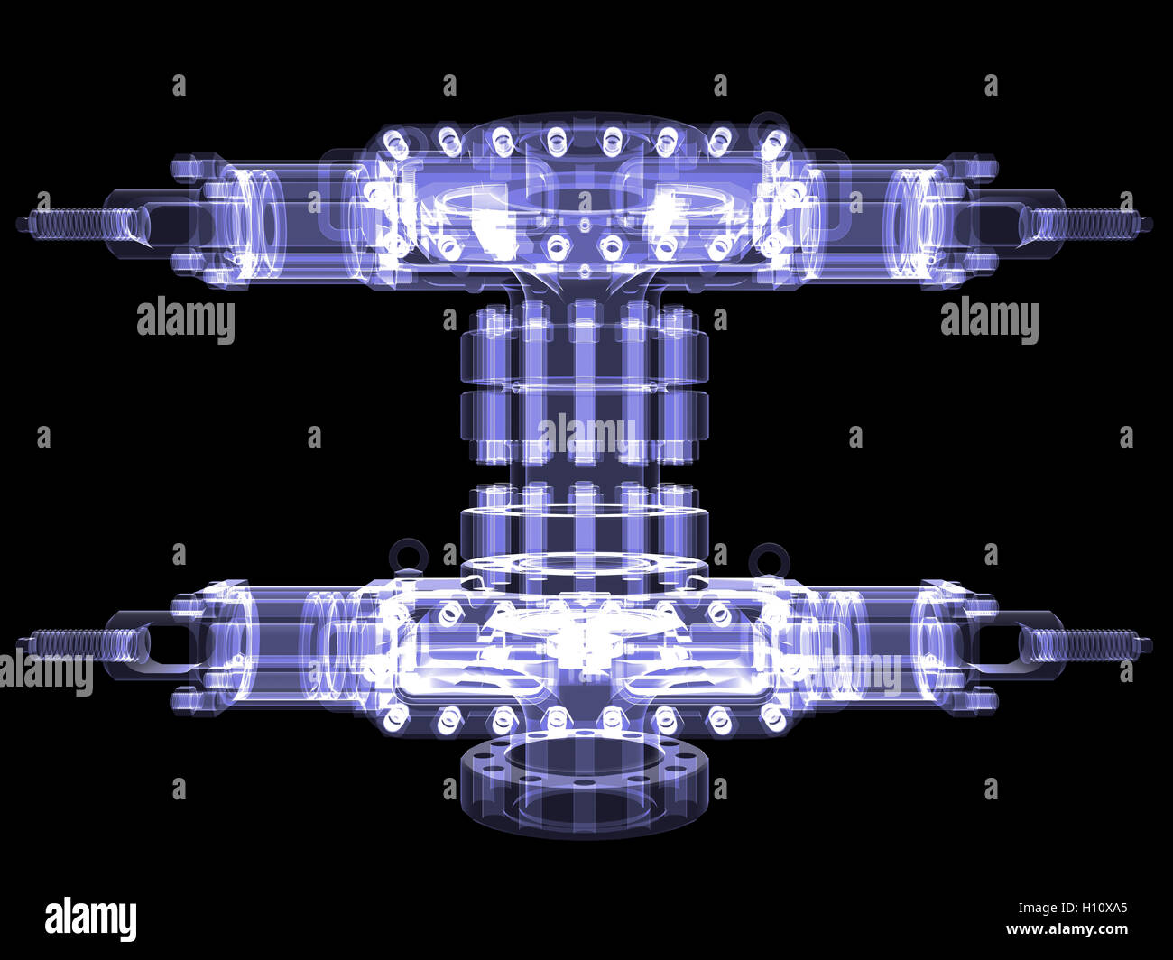 Industrial equipment. X-Ray render Stock Photo - Alamy