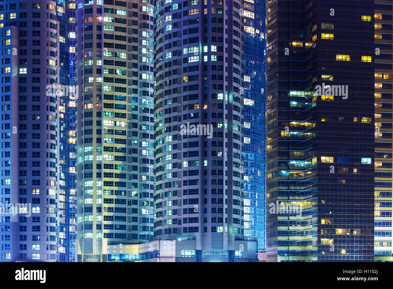 Modern office at night Stock Photo - Alamy