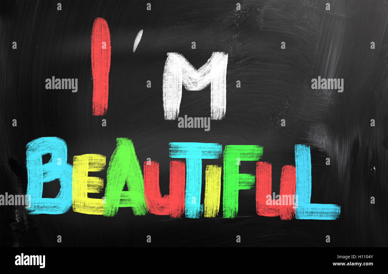 I Am Beautiful Concept Stock Photo - Alamy