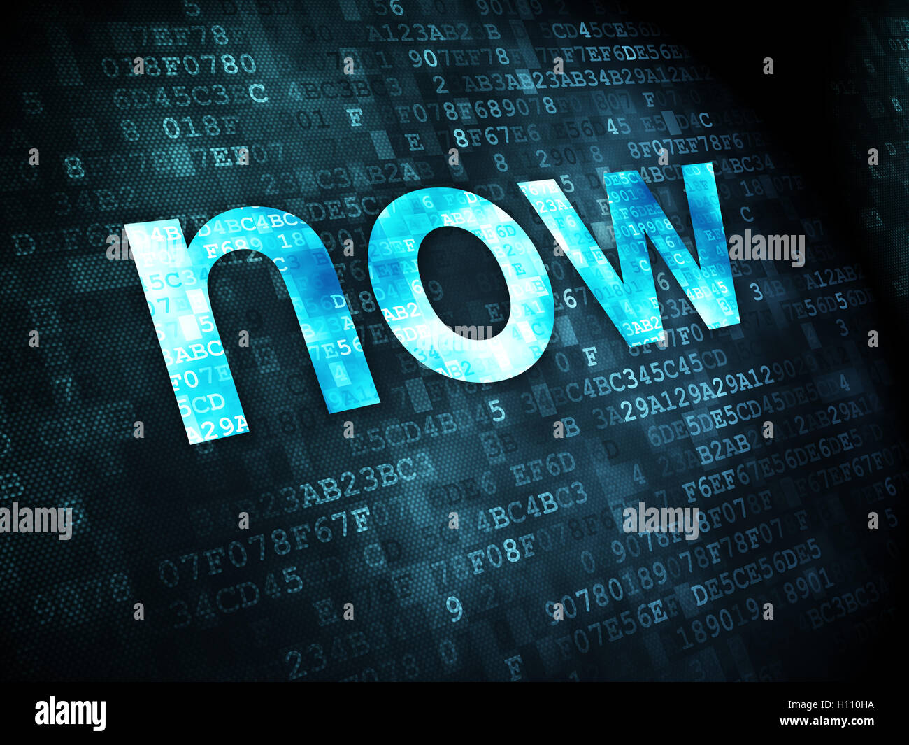 Timeline concept: Now on digital background Stock Photo - Alamy