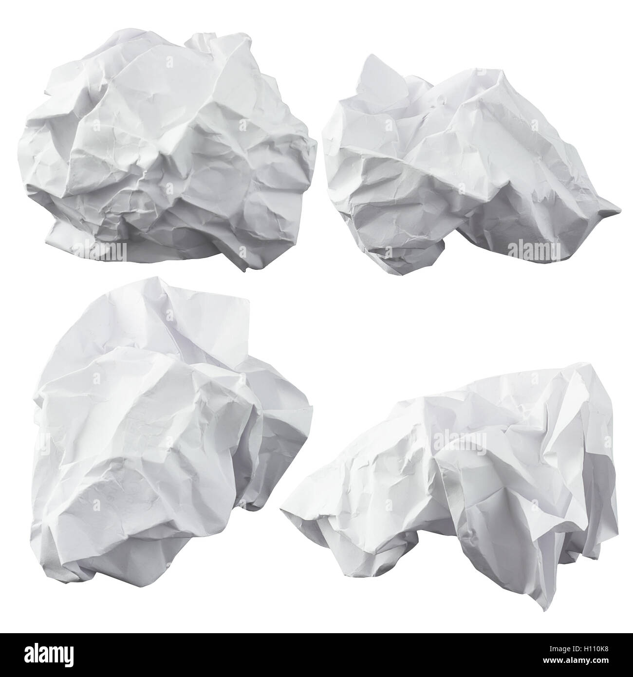 Crumpled paper illustration bin Cut Out Stock Images & Pictures - Alamy