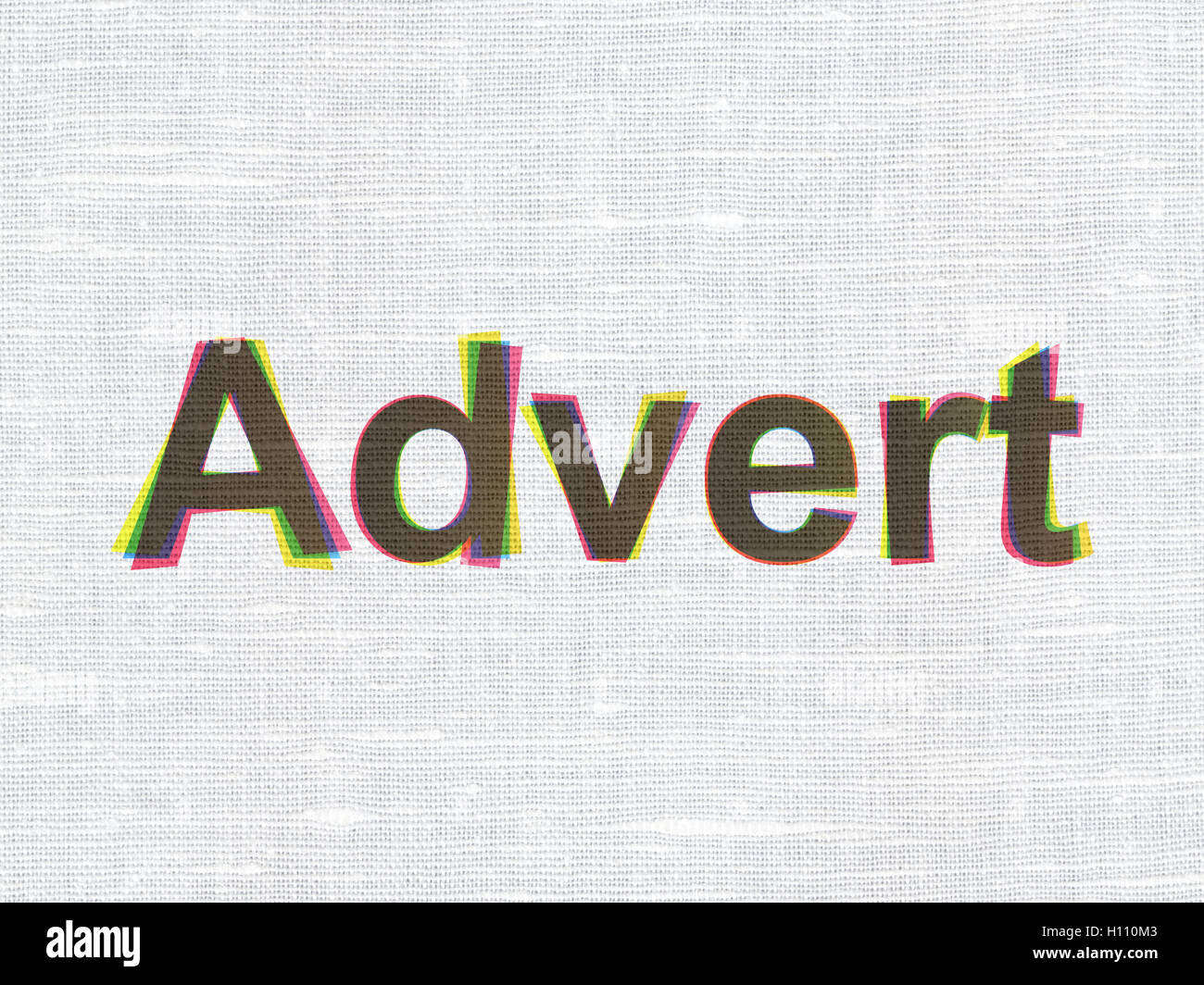Advertising concept: Advert on fabric texture background Stock Photo ...