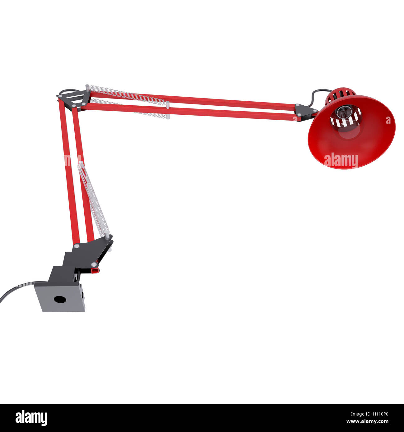 Red table lamp Stock Photo - Alamy