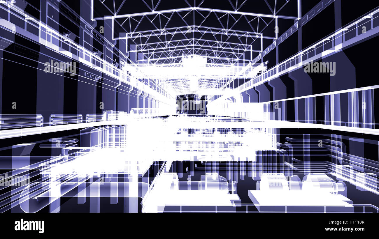 Gantry crane in a factory environment. X-ray Stock Photo - Alamy