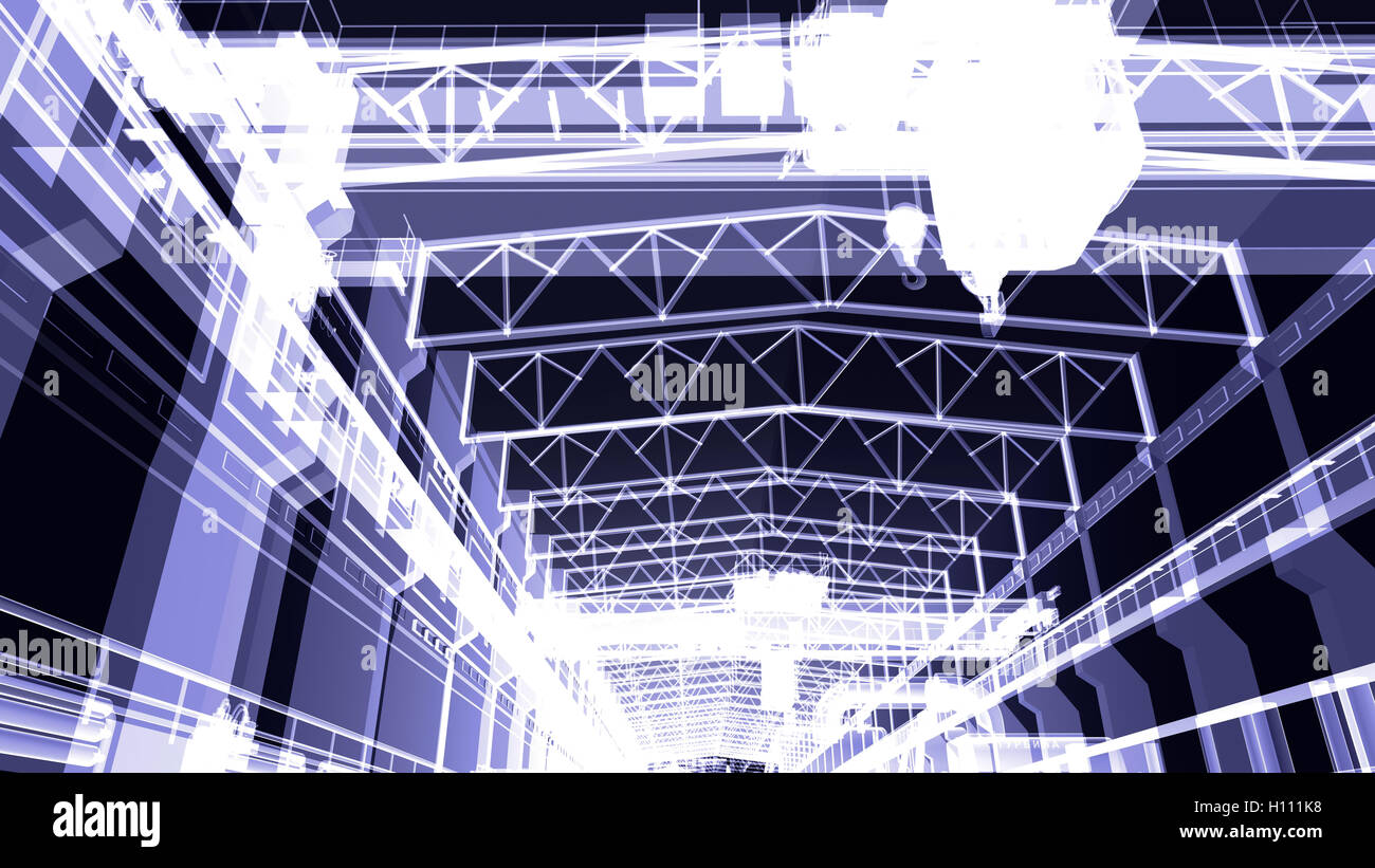 Gantry crane in a factory environment. X-ray Stock Photo - Alamy