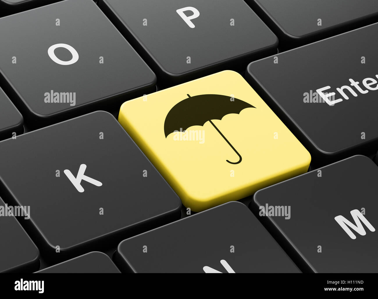 Security concept: Umbrella on computer keyboard background Stock Photo ...