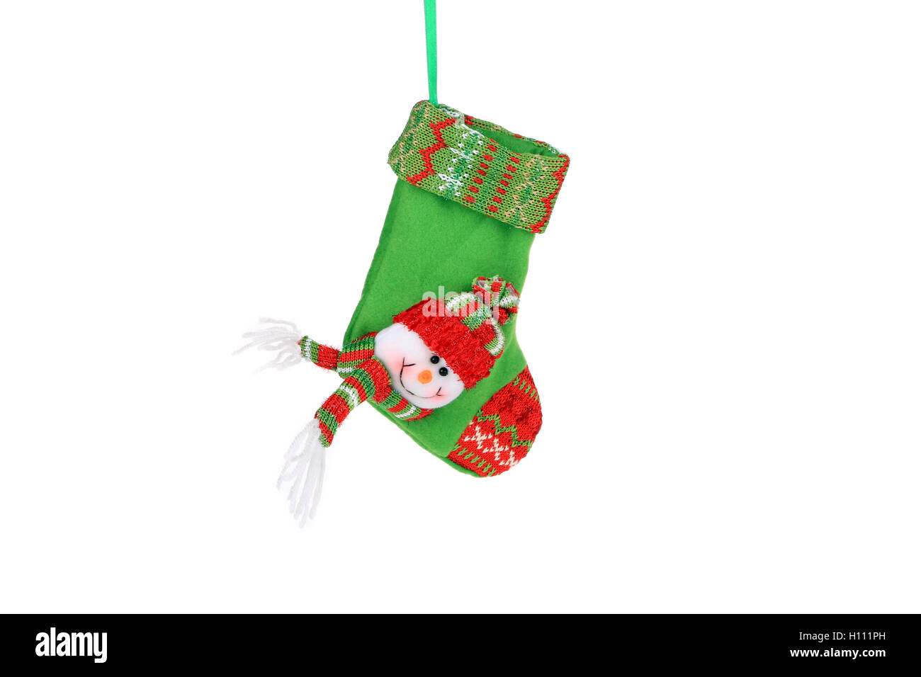 Festive christmas stocking snowman Cut Out Stock Images & Pictures - Alamy