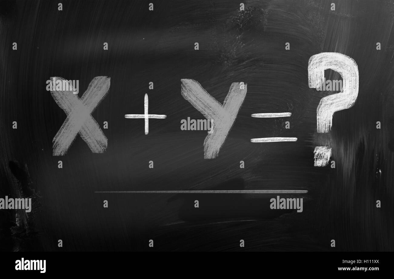 Blackboard math problem hi-res stock photography and images - Alamy