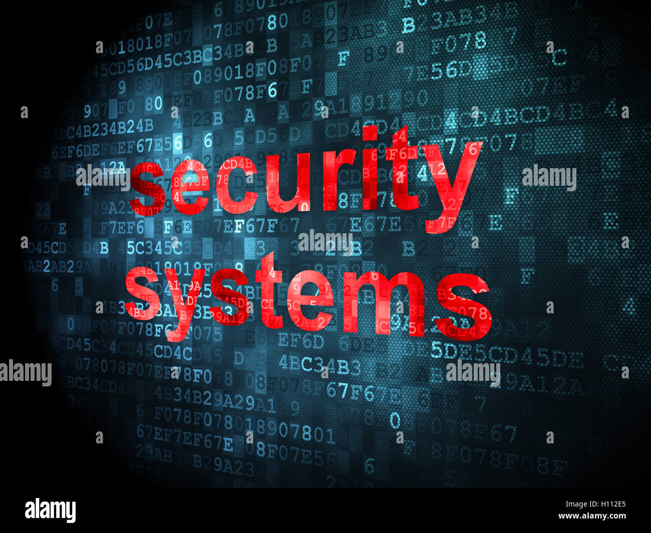 Protection concept: Security Systems on digital background Stock Photo ...