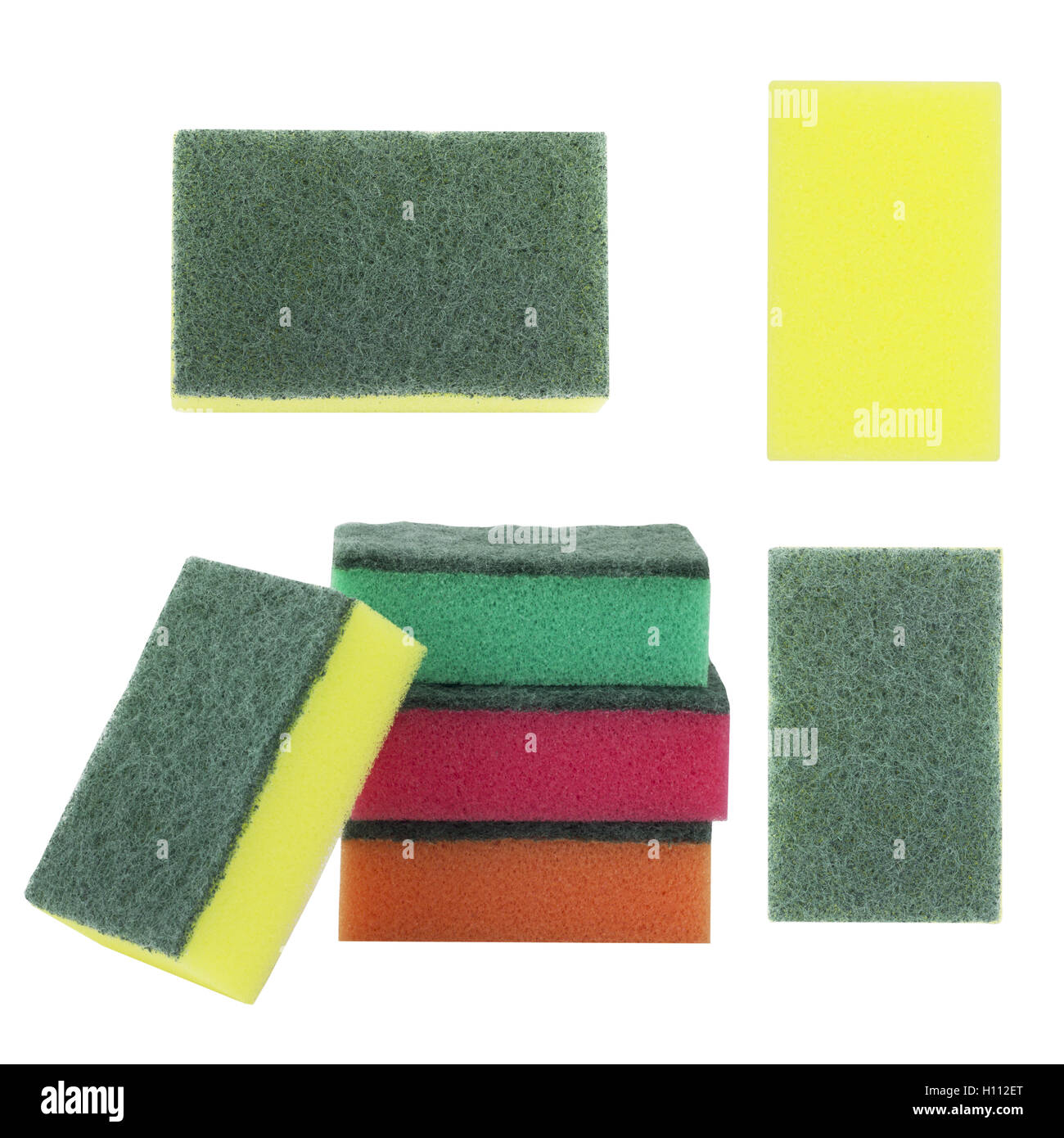 Kitchen sponge for washing dishes Stock Photo - Alamy