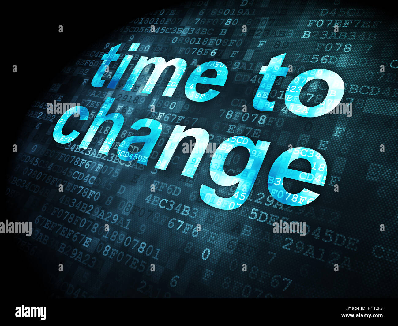 Timeline concept: Time to Change on digital background Stock Photo - Alamy