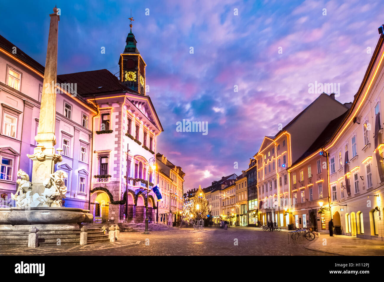 Ljubljana's city center, Slovenia, Europe Stock Photo - Alamy