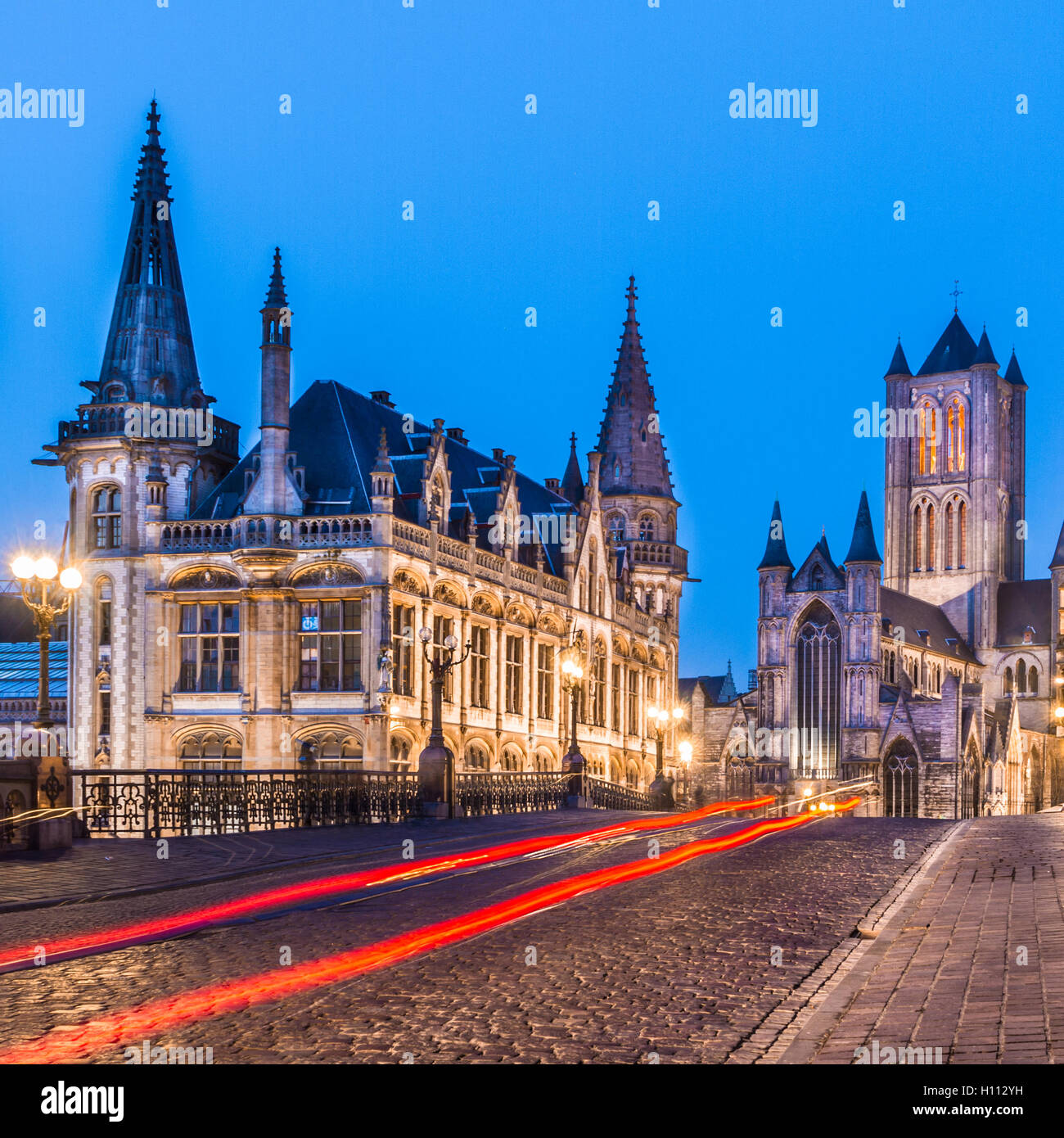 Leie river bank in Ghent, Belgium, Europe Stock Photo - Alamy