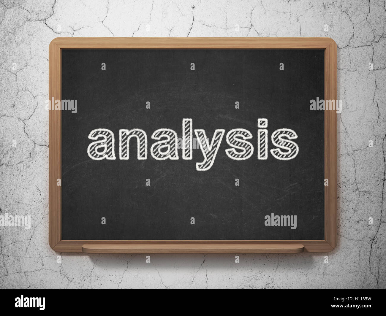Advertising concept: Analysis on chalkboard background Stock Photo - Alamy