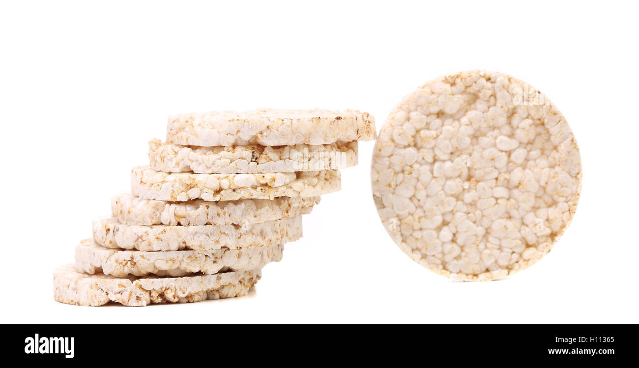Stack of puffed rice snack Stock Photo - Alamy