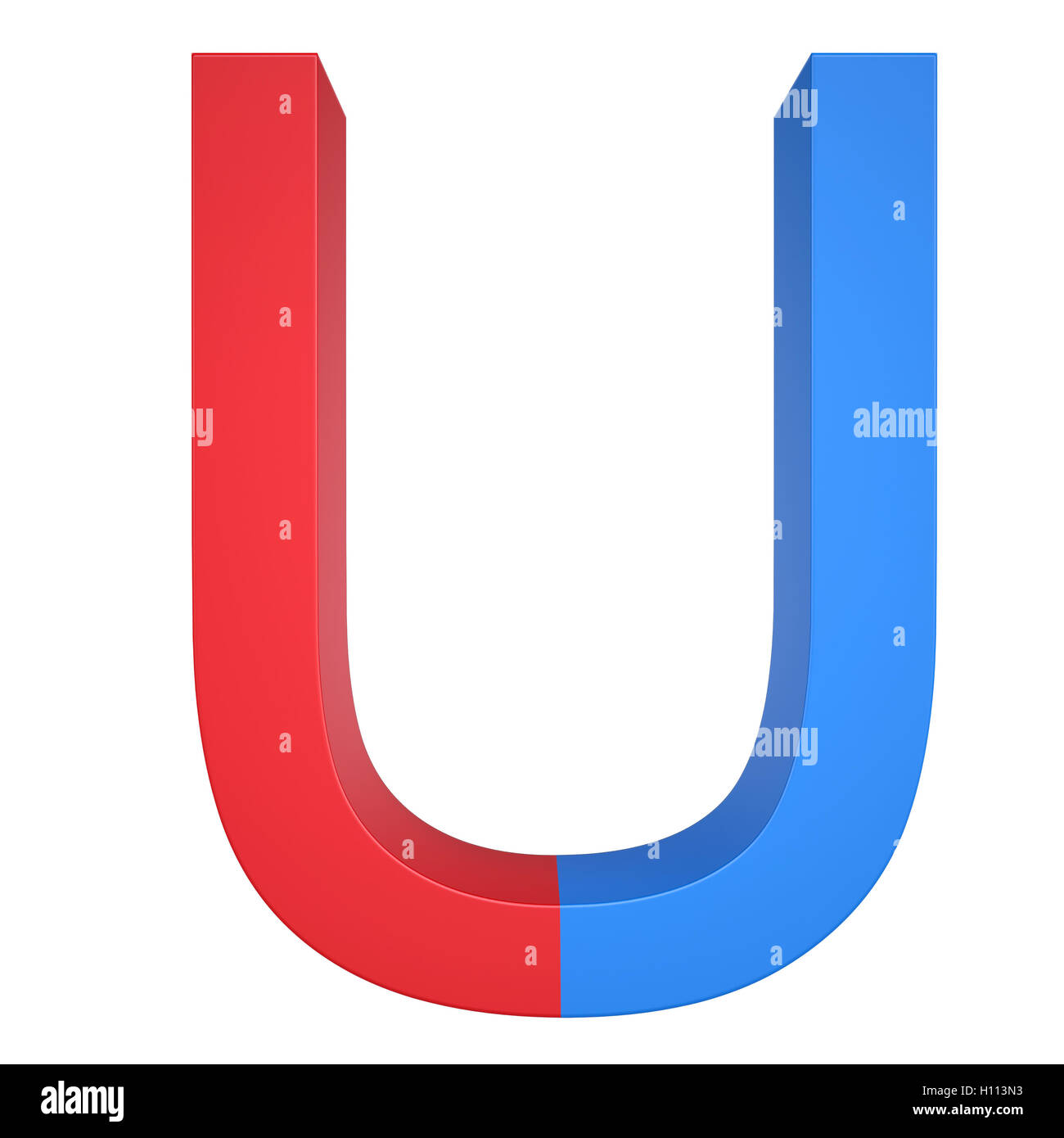 Blue and red magnet Stock Photo - Alamy