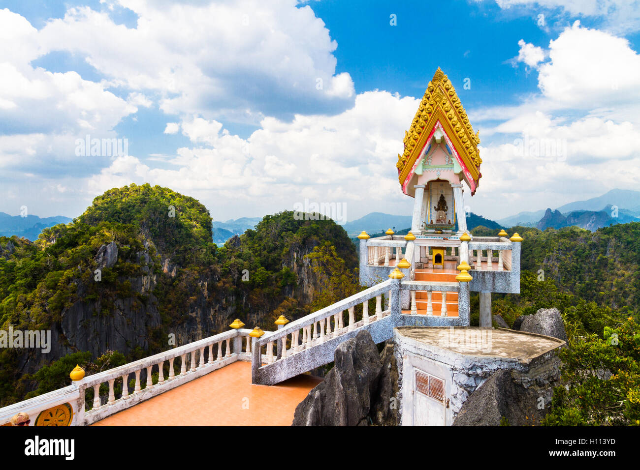 Footprint of the Buddha tample - Krabi Tiger Cave - Wat Tham Sua Stock ...