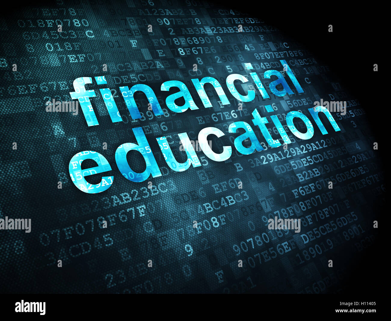 Education concept: Financial Education on digital background Stock ...