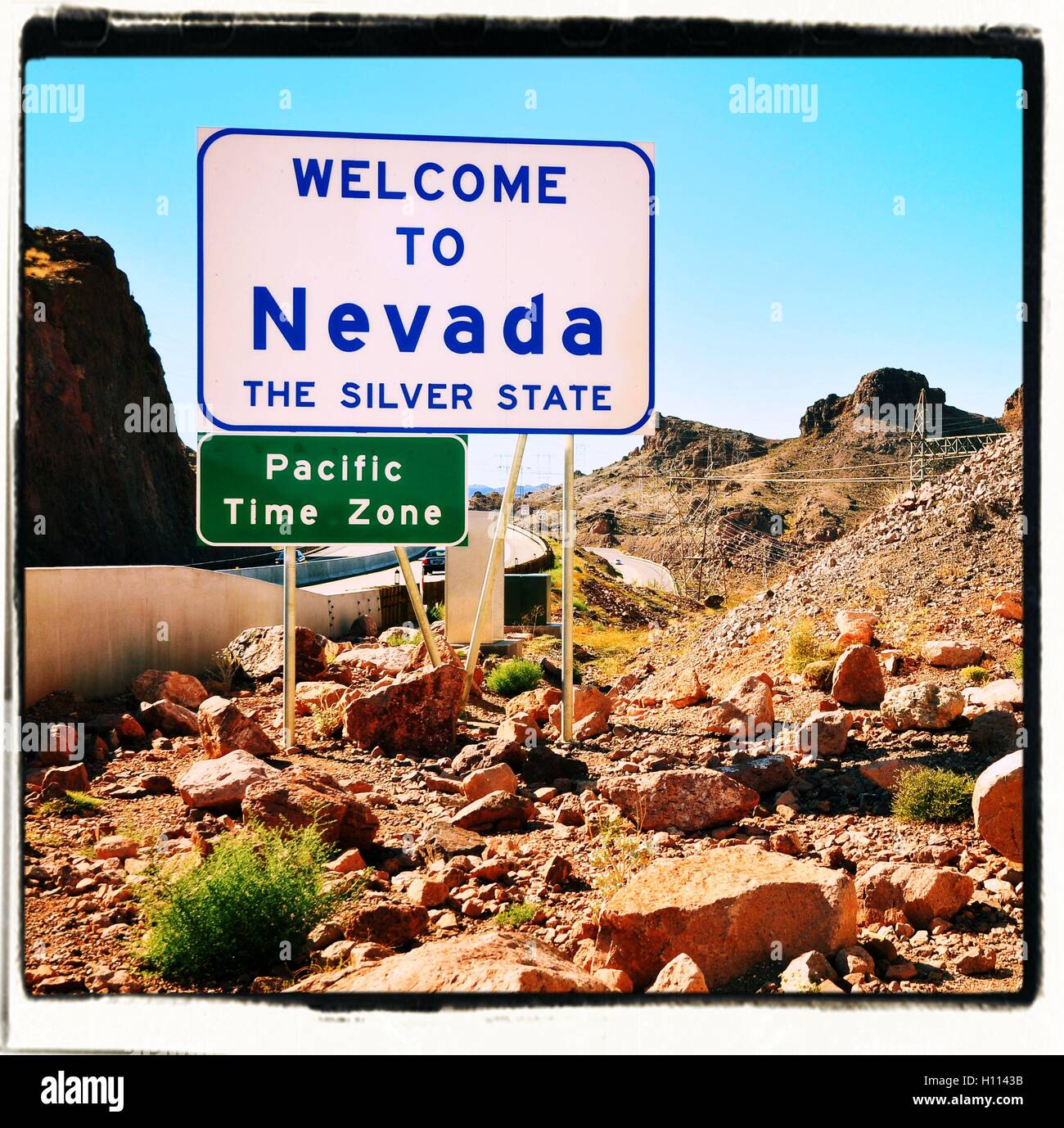 Welcome to Nevada USA sign Stock Photo - Alamy