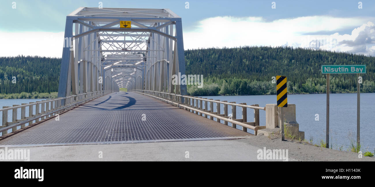 Alaska Highway steel bridge Teslin Yukon Canada Stock Photo - Alamy