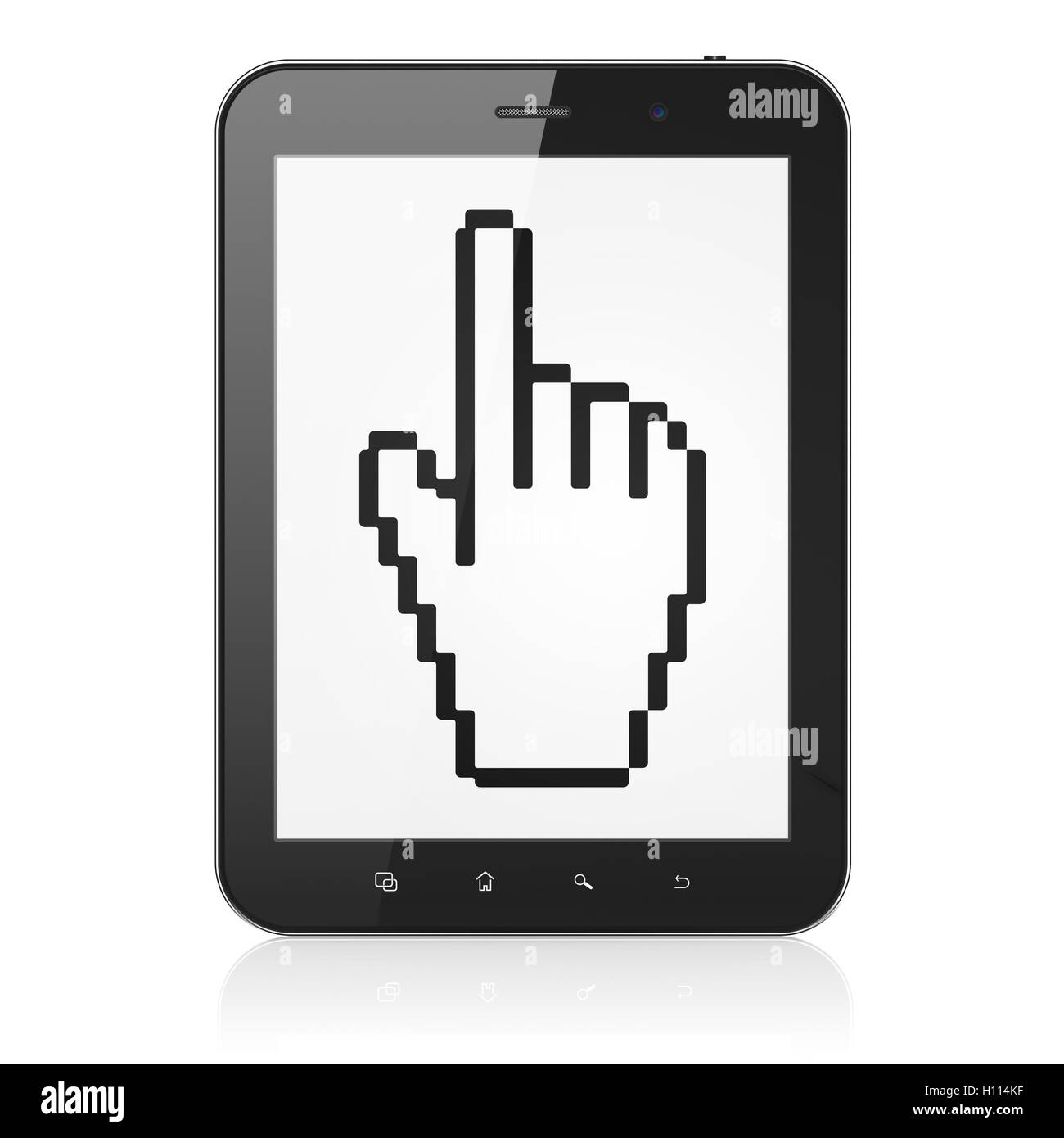 Web design concept: Mouse Cursor on tablet pc computer Stock Photo - Alamy