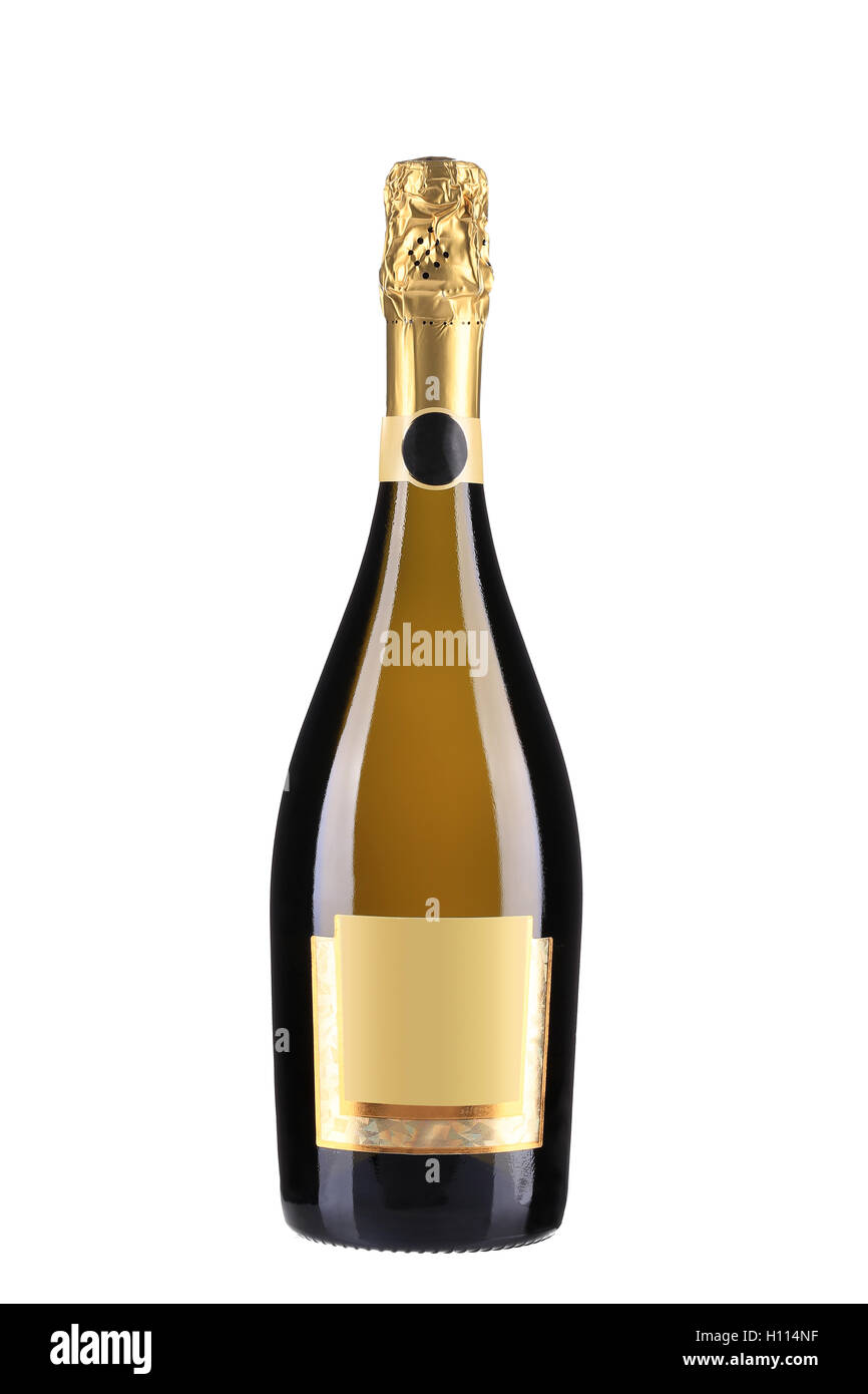 Green bottle of champagne Stock Photo - Alamy