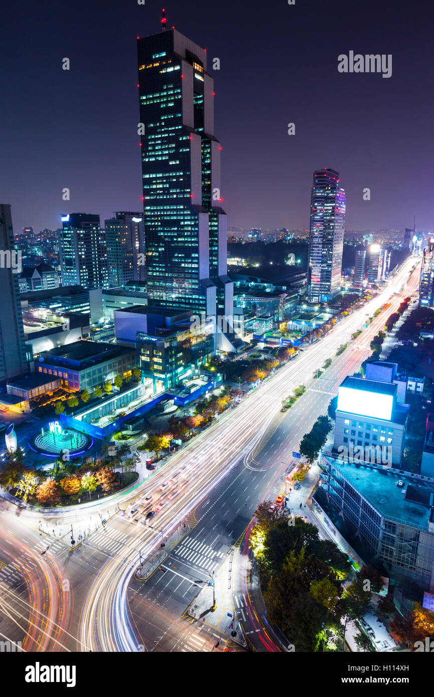 Gangnam District at night Stock Photo - Alamy