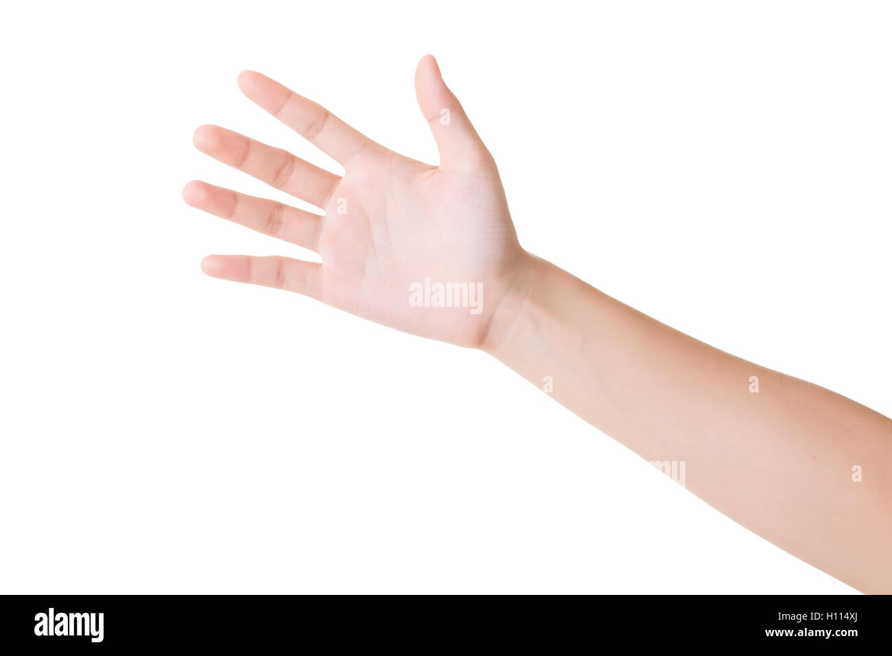 Hand showing five fingers Stock Photo - Alamy