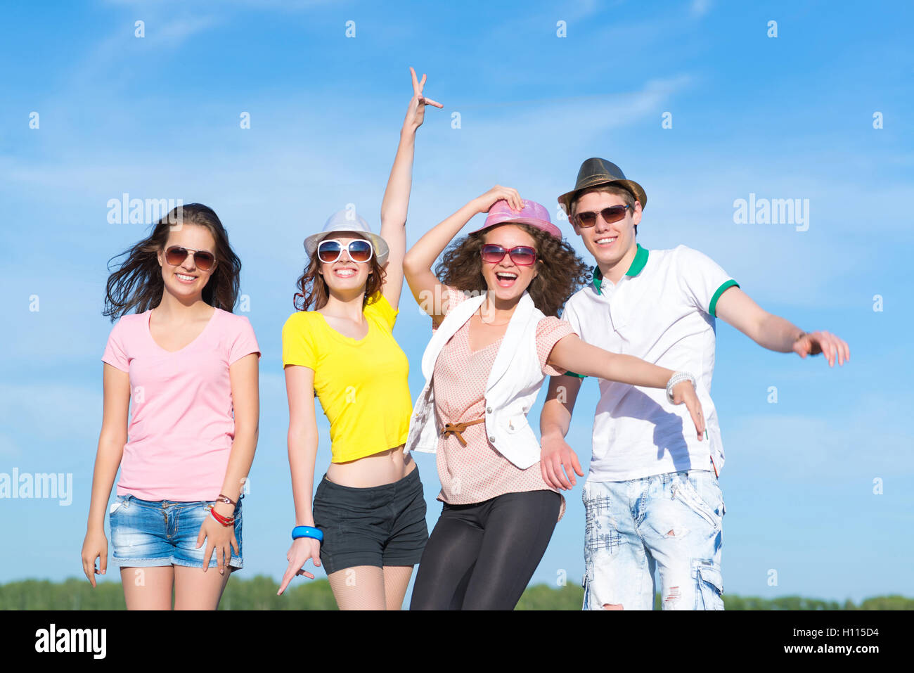 Group of young people having fun Stock Photo - Alamy
