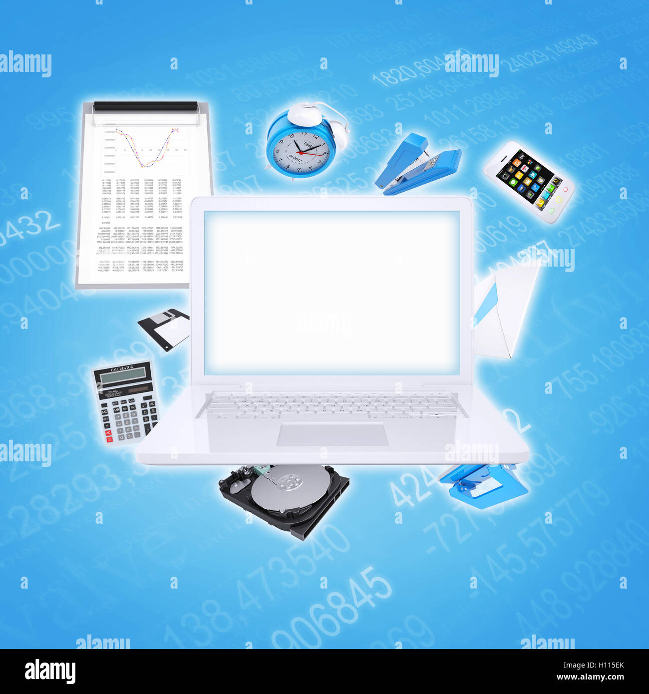 Illustration of communication technologies Stock Photo - Alamy