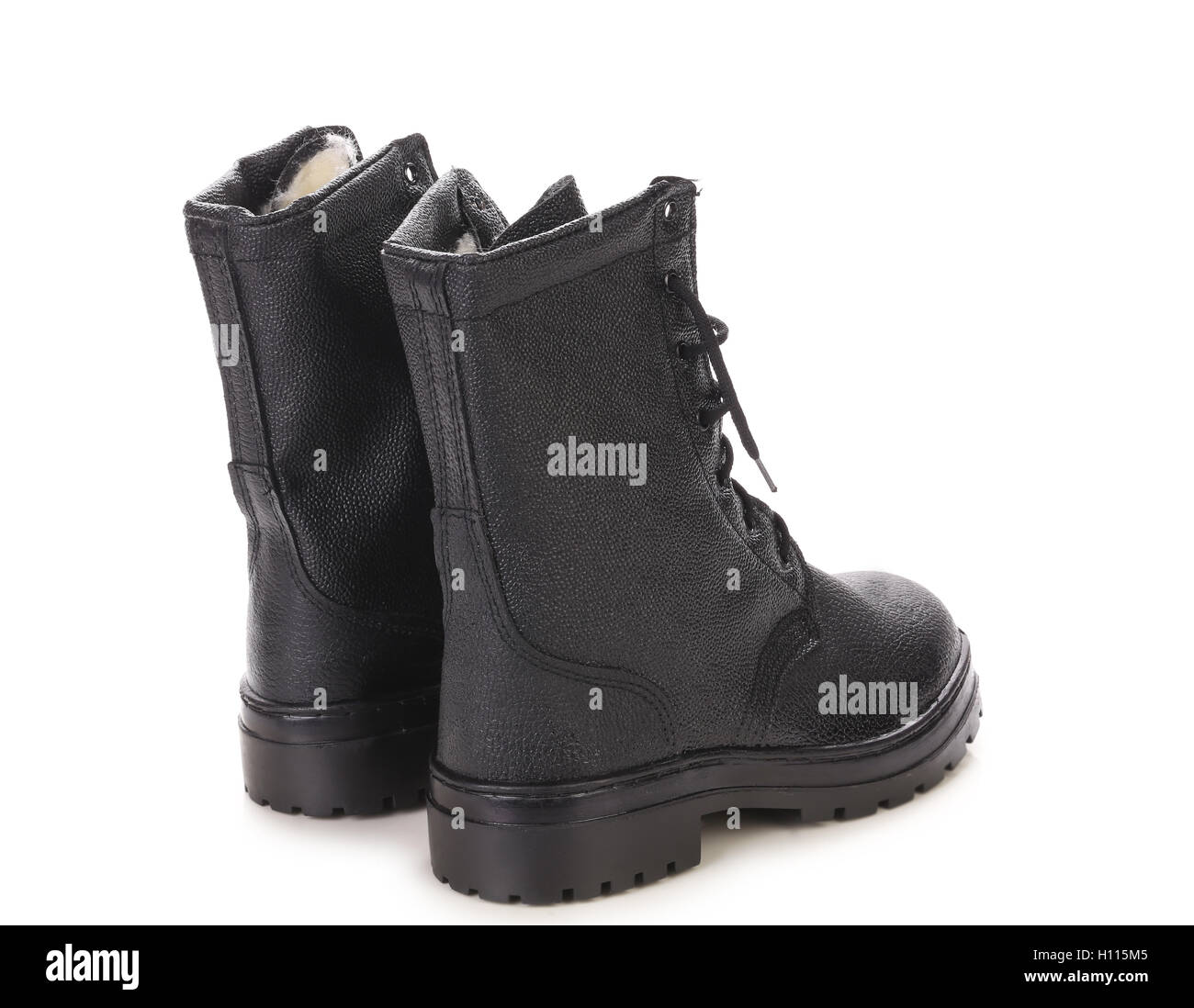 Pair of working boots Stock Photo - Alamy