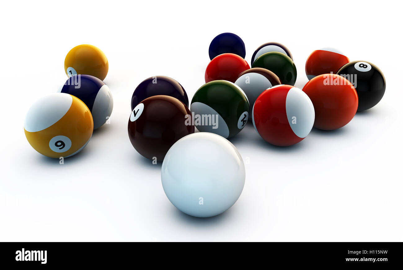 Pool balls isolated hi-res stock photography and images - Alamy
