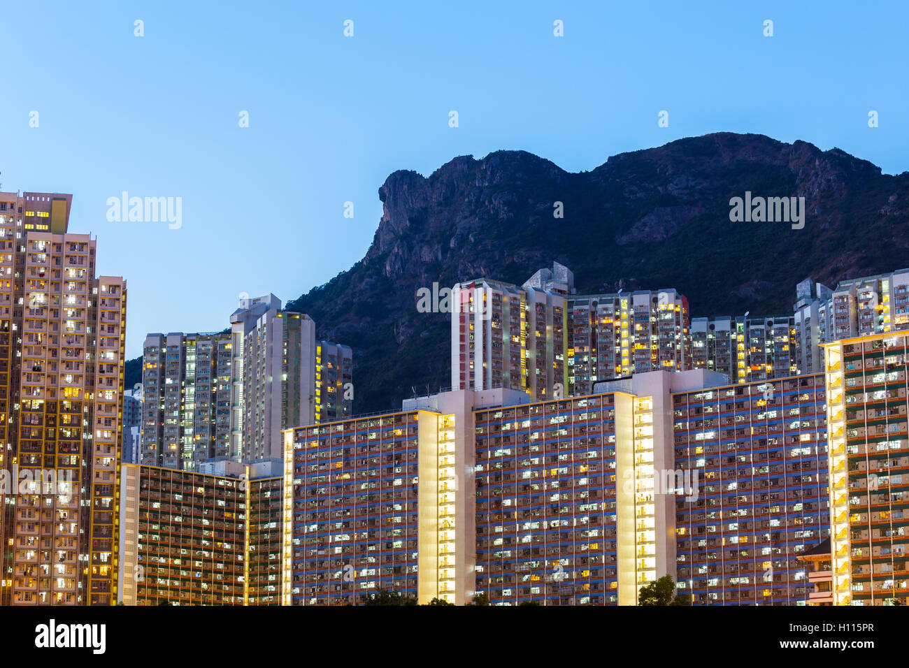 Kowloon residential building Stock Photo - Alamy