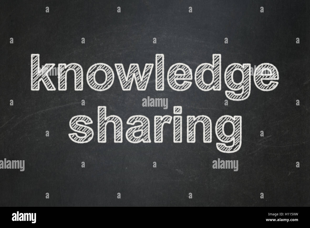 Education concept: Knowledge Sharing on chalkboard background Stock ...
