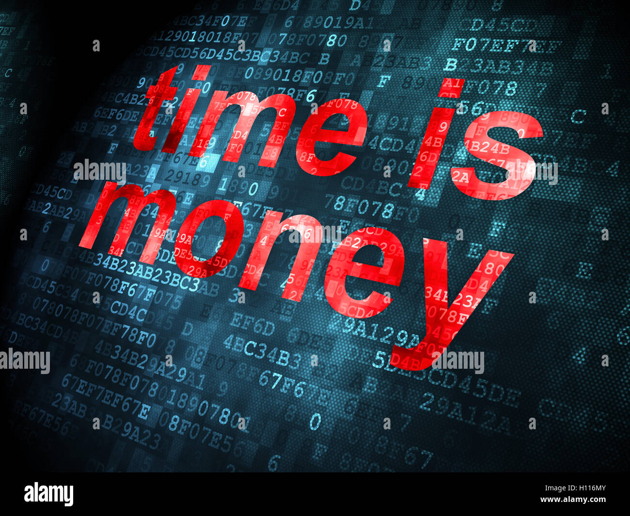 Timeline concept: Time is Money on digital background Stock Photo - Alamy