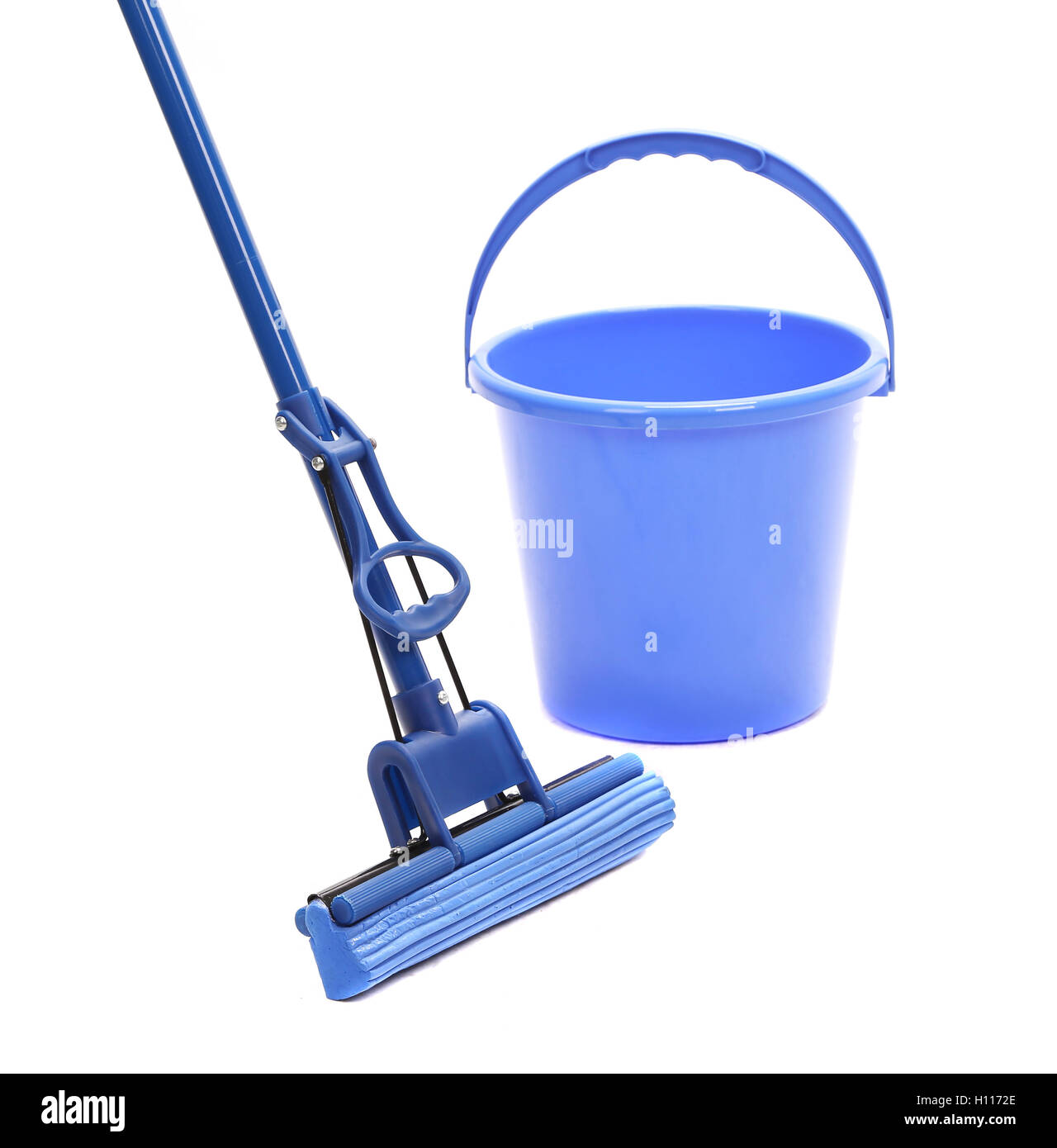 Washing floor with cleaning tools Stock Photo - Alamy