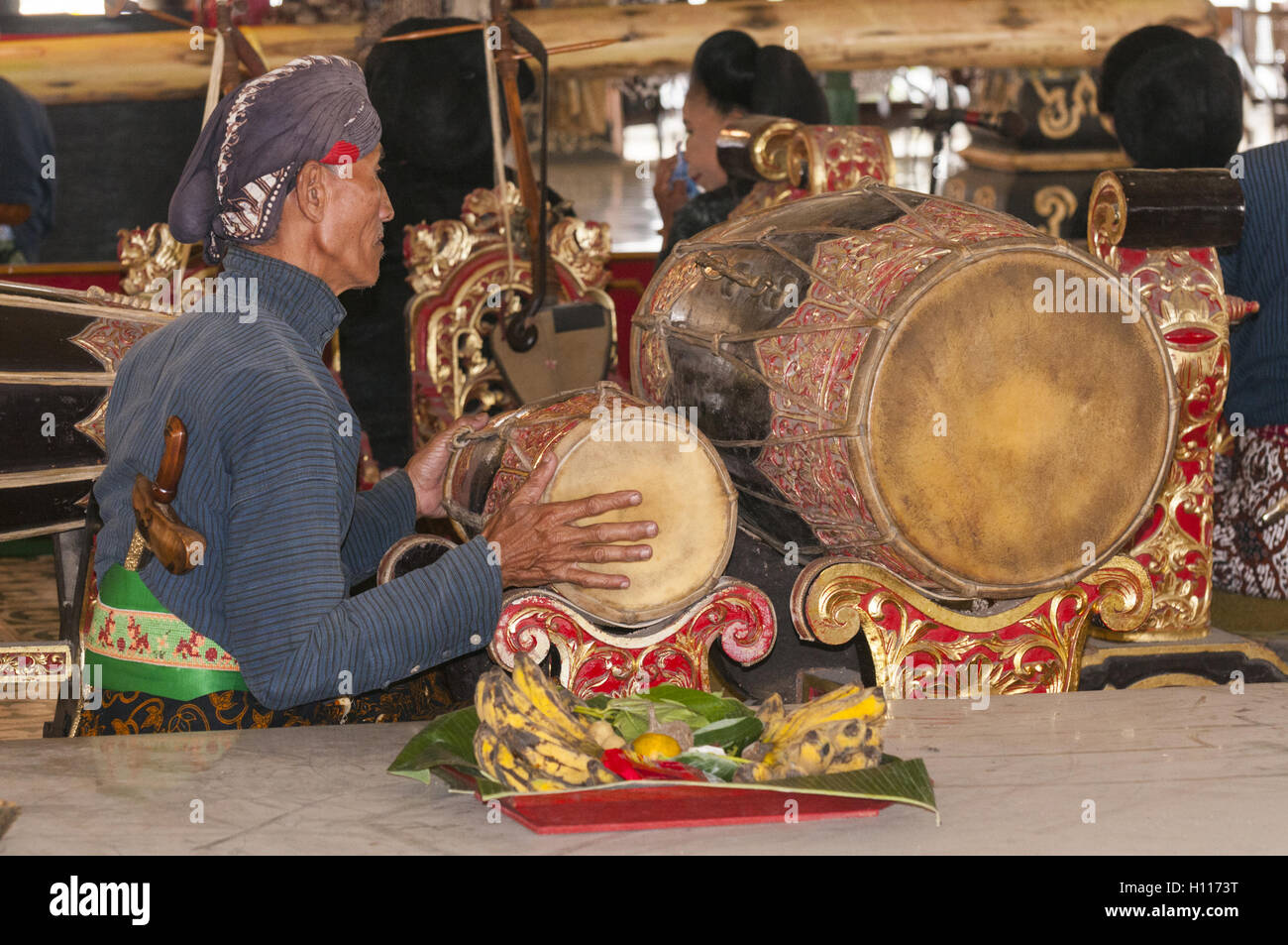 Indonesia, Java, Yogyakarta, Kraton palace complex, music pavilion ...