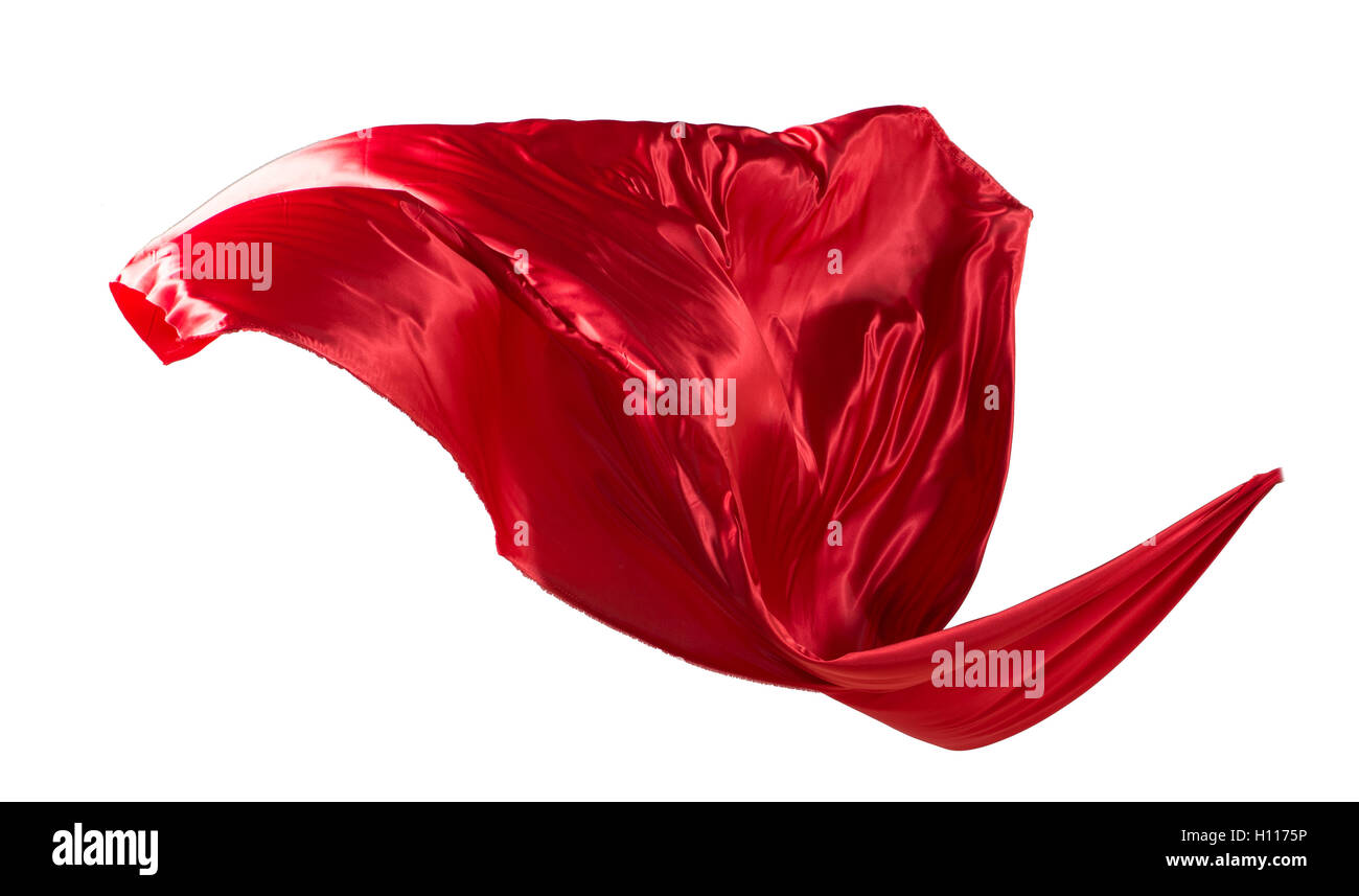 Red cloth flying fabric hi-res stock photography and images - Alamy