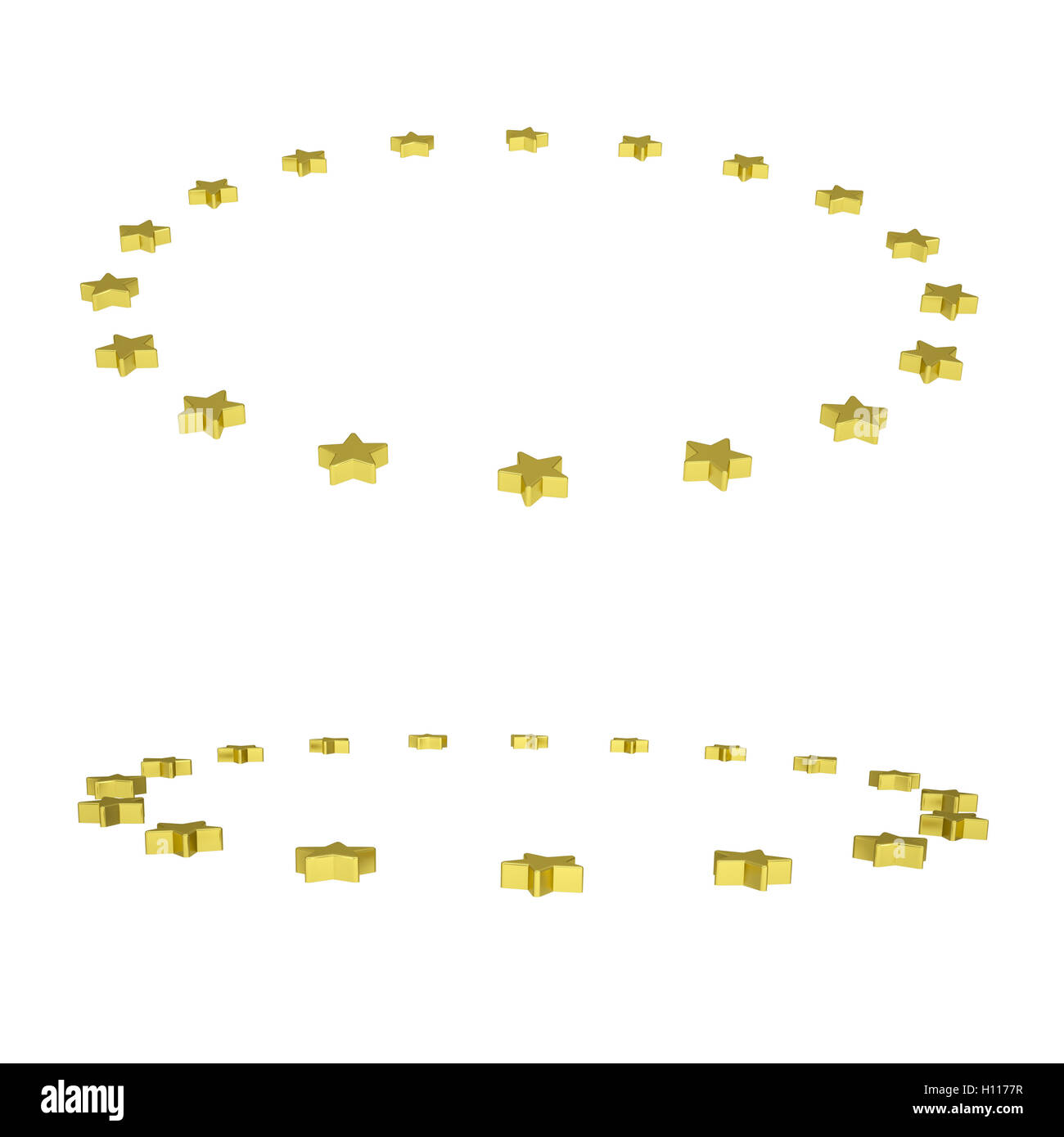 Circle of gold stars Stock Photo - Alamy