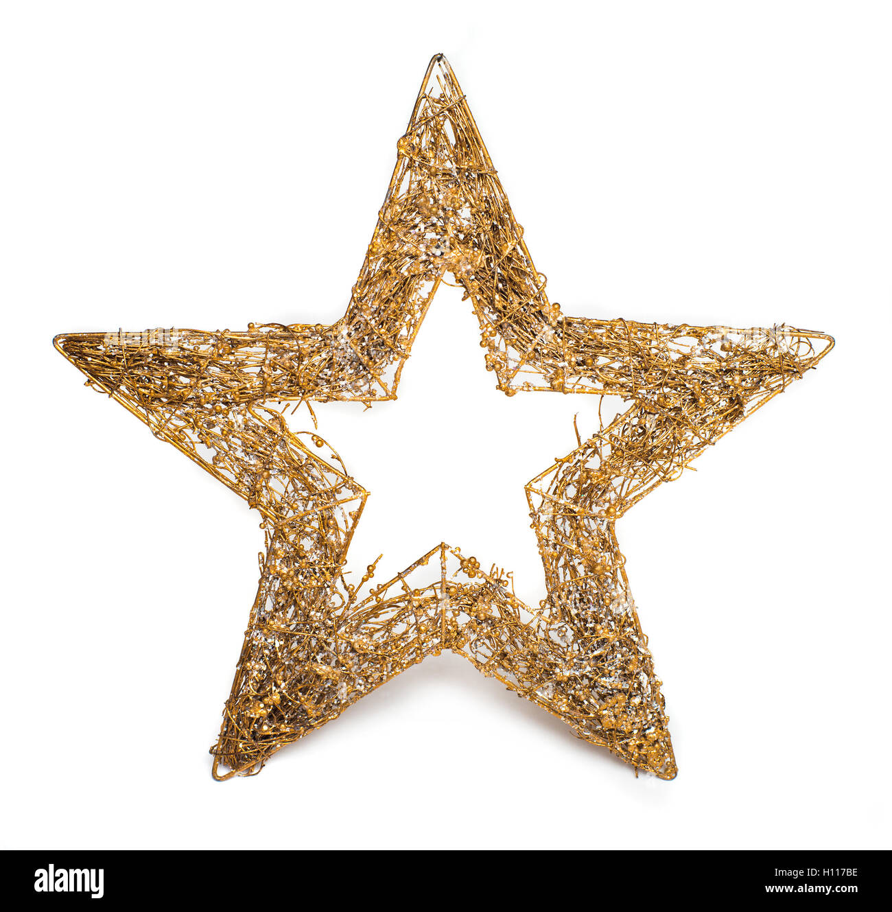 Gold Christmas star Stock Photo - Alamy
