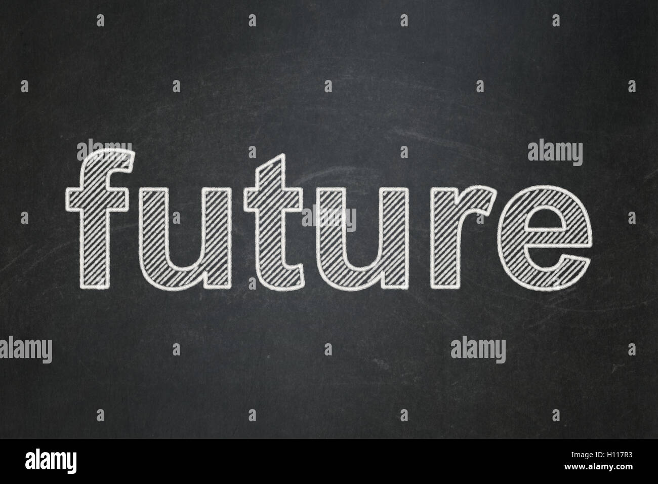 Time concept: Future on chalkboard background Stock Photo - Alamy